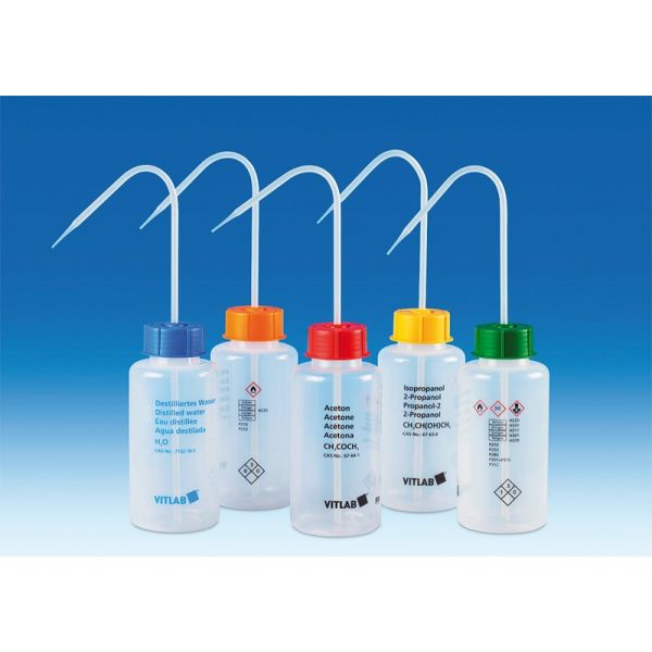 Safety wash bottle VITsafe LDPE with narrow neck Toluene 500 ml