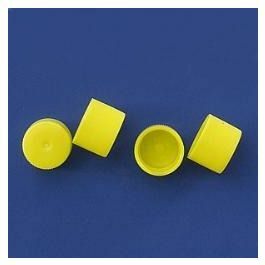 Screw cap yellow PE D 13 mm
