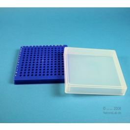 Eppi32 cryobox 12x12 for 0,2 ml PCR tubes, neon blue
