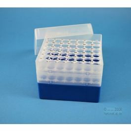 Eppi105 cryobox 7x7 for tubes with a diameter of 16,5 mm, blue