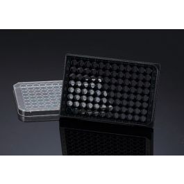 TC plate 96 wells black, polystyrene, clear bottom, gammasterile/5