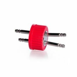 Connection cap GL 45 red PBT screw-cap, 2 ports