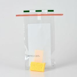 Surface sponge with neutralizing buffer