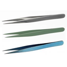 Bochem precision forceps - straight, extra sharp without ridges