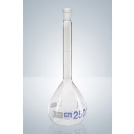 Volumetric flask class A blue graduation + PE stopper
